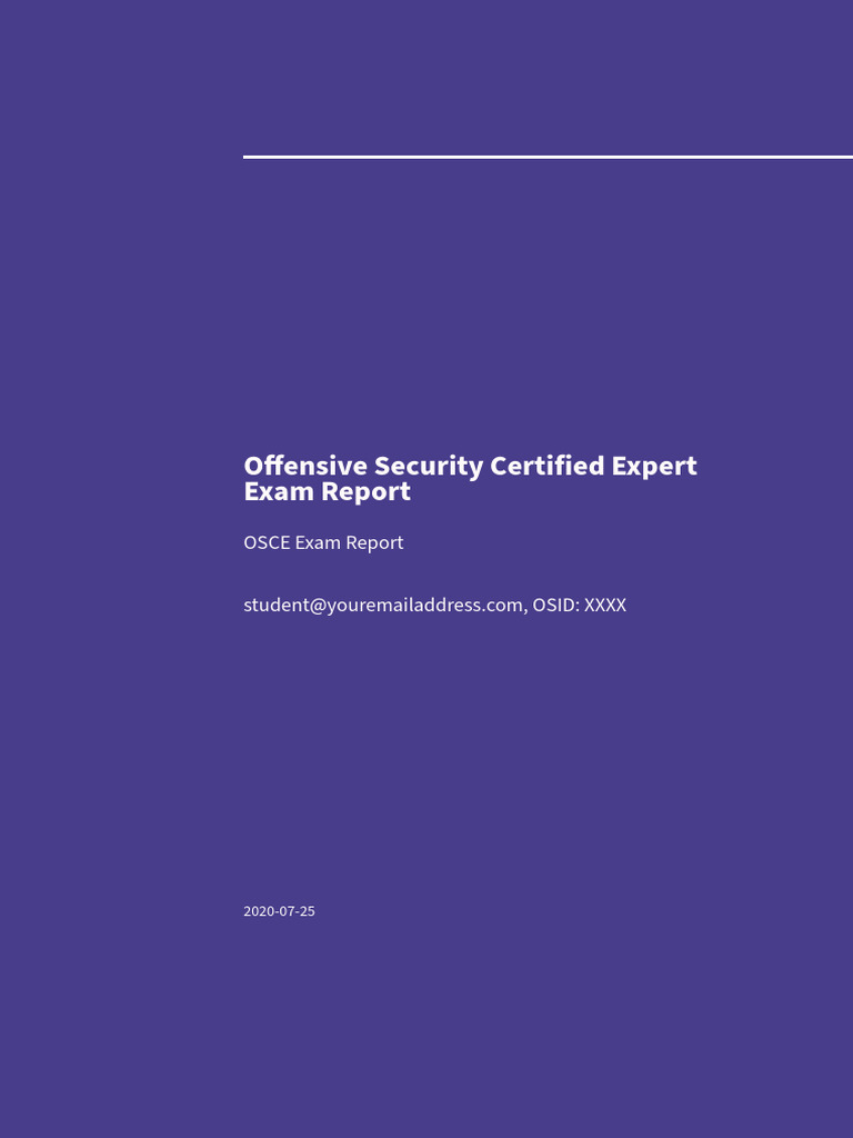 OSCE Exam Report Overview | PDF | Computer Security | Security