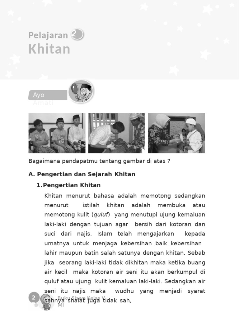 Materi Fikih Kelas 5 Pelajaran 2 Khitan | PDF