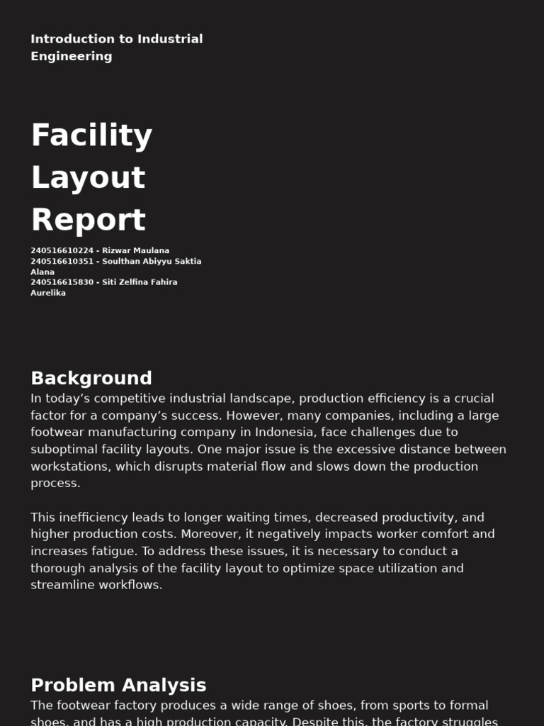 Group 01 - Slide Presentation - Facility Layout | PDF | Economies ...