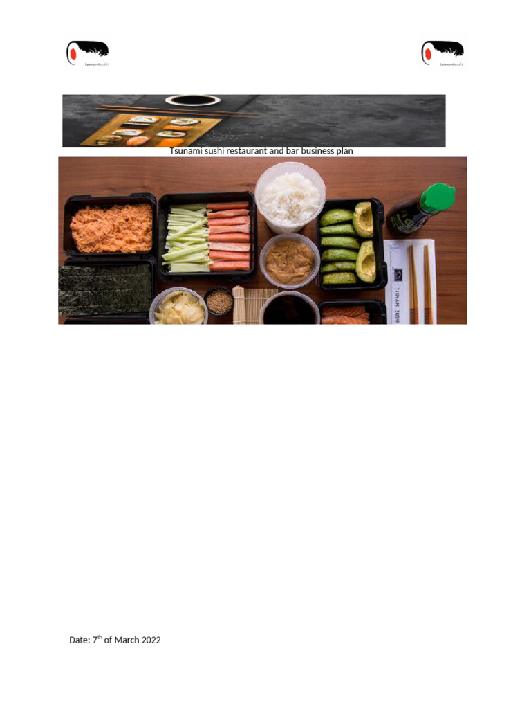 Tsunami Sushi Business Proposal | PDF | Sushi | Business