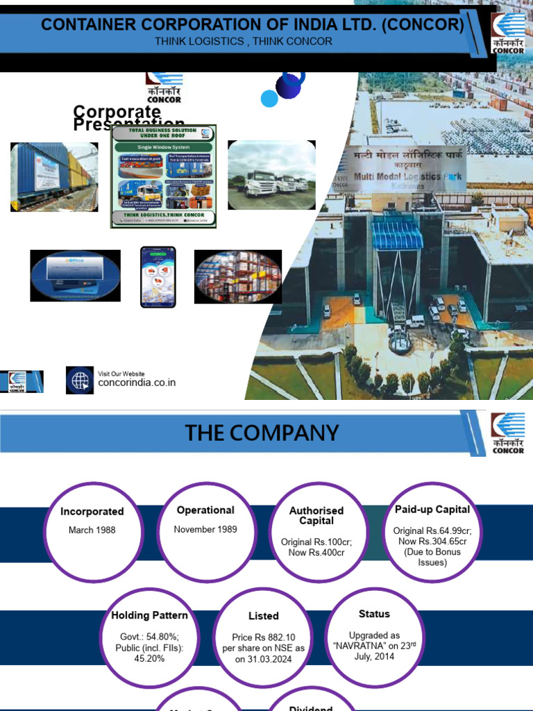 Container Corporation of India Overview | PDF | Transport
