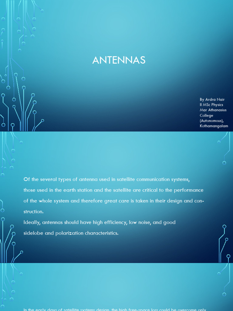 Satellite Antenna Design and Types | PDF | Antenna (Radio ...