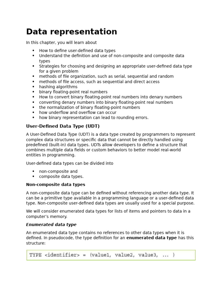 Data representation | PDF