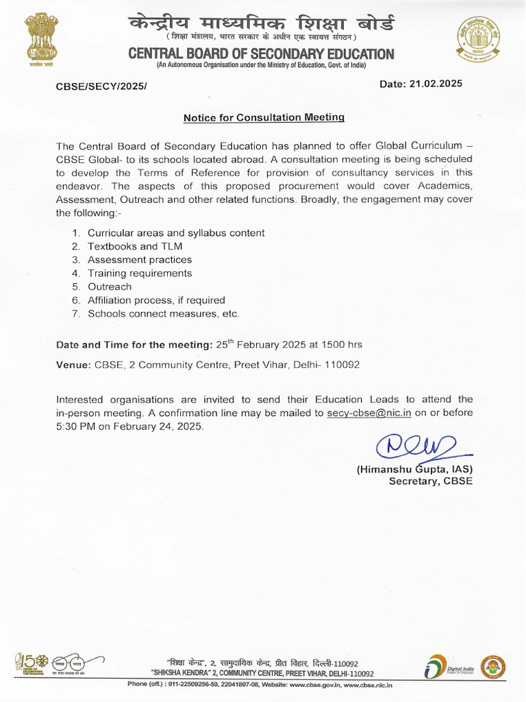 Notice Consultation Meeting 21022025 | PDF