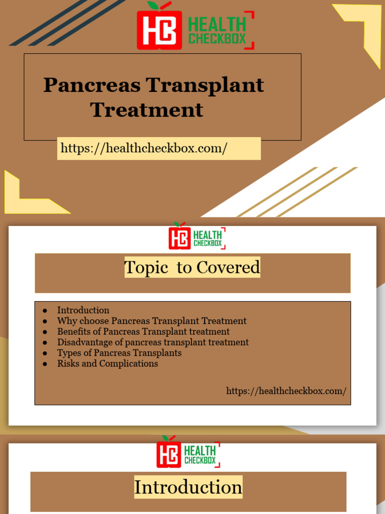 Pancreas Transplant Treatment | PDF | Kidney Transplantation | Diabetes