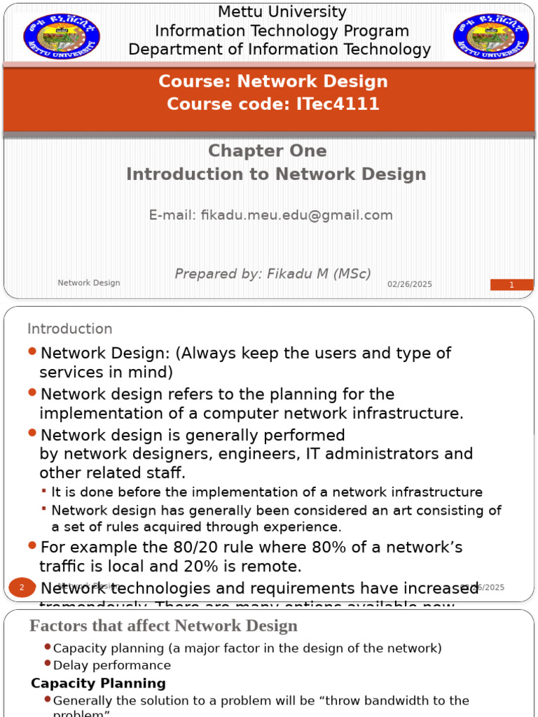 Network Design Chapter 1 | PDF | Computer Network | Network Switch