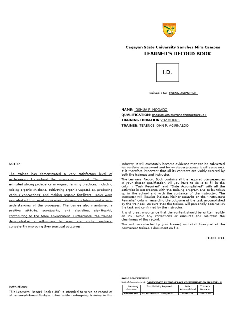 Supervise Work-Based Learning | PDF | Occupational Safety And Health ...