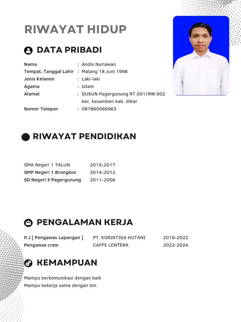 Putih Dan Abu-Abu Abstrak Moderen Riwayat Hidup_20241007_164625_0000 | PDF