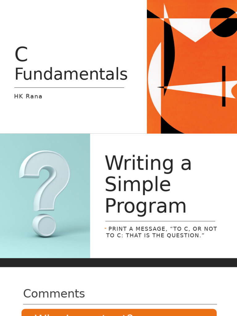 C Fundamentals | PDF