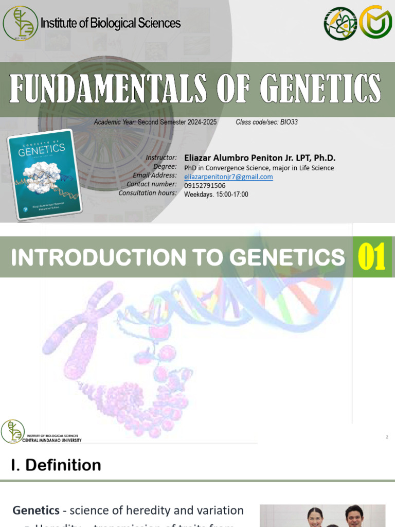 01 - Introduction To Genetics | PDF | Genetics | Rice