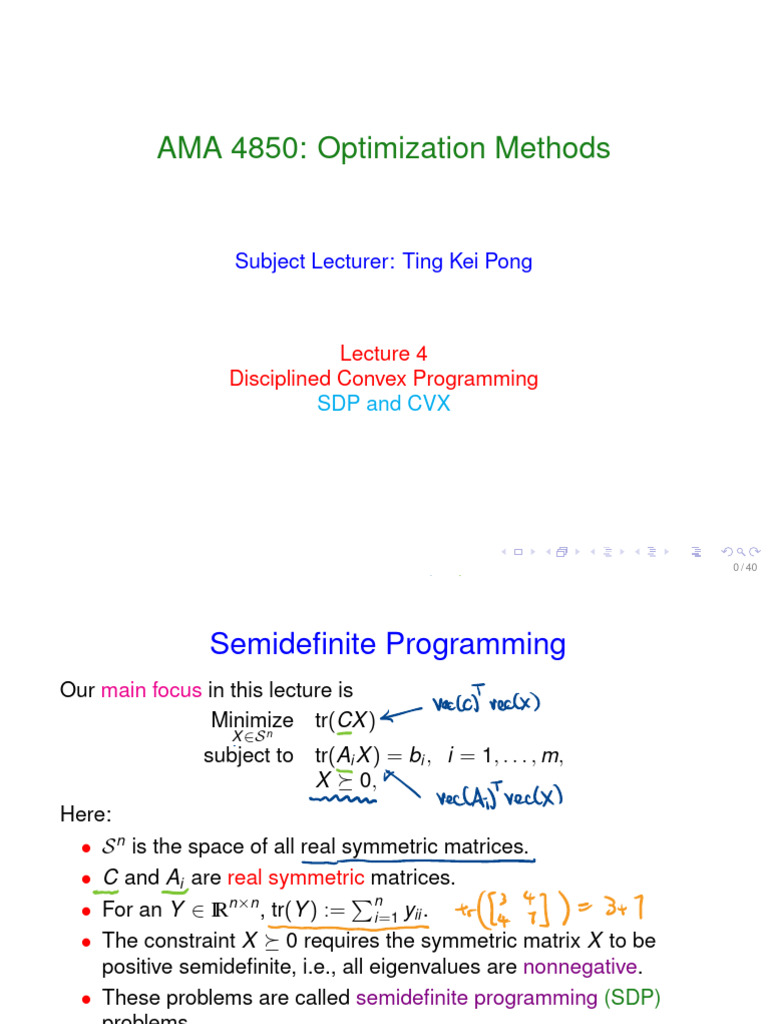 Lec 4 | PDF | Functional Analysis | Matrix Theory