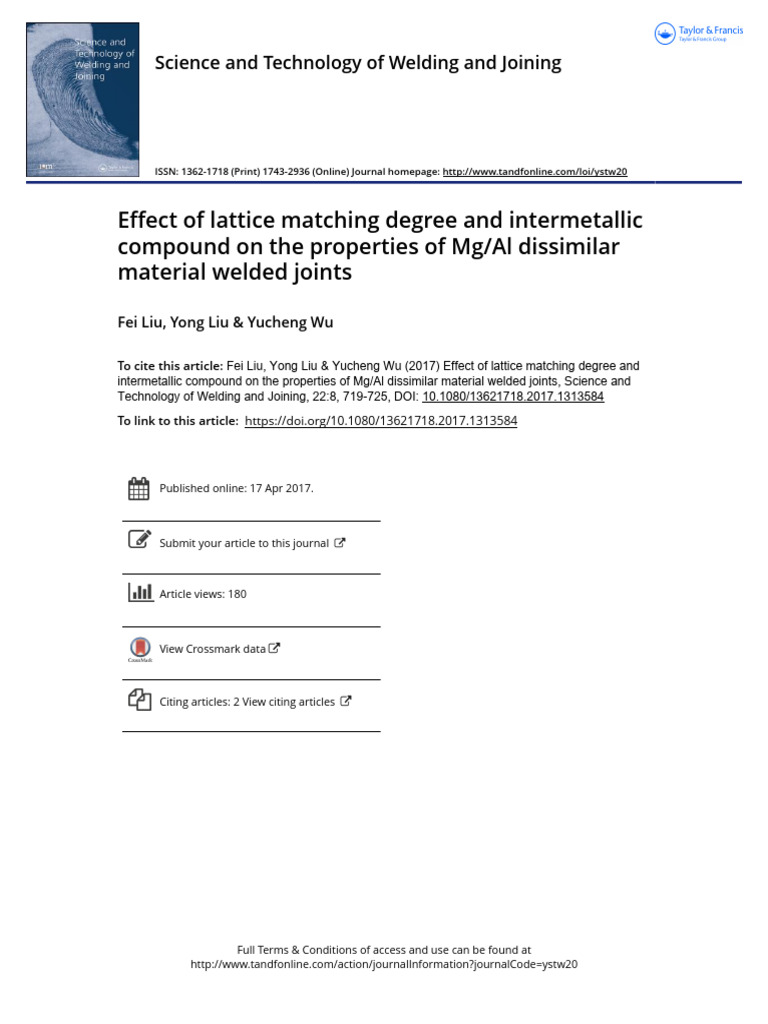Effect of Lattice Matching Degree and Intermetallic Compound On The ...