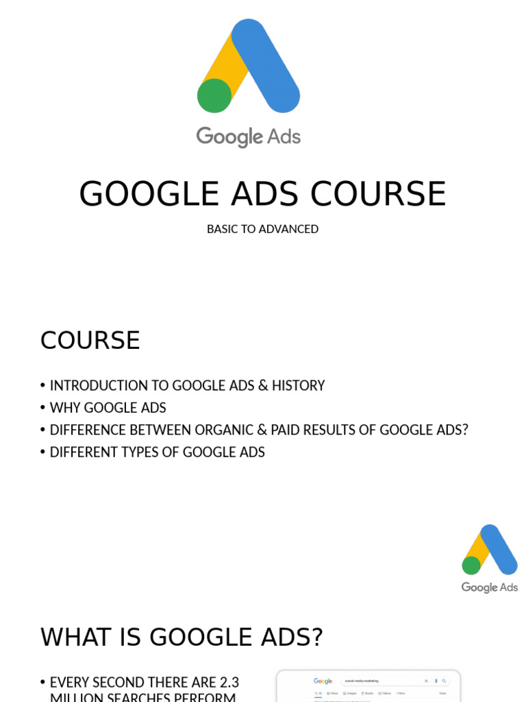 Google Ads Course: Basics to Advanced | PDF