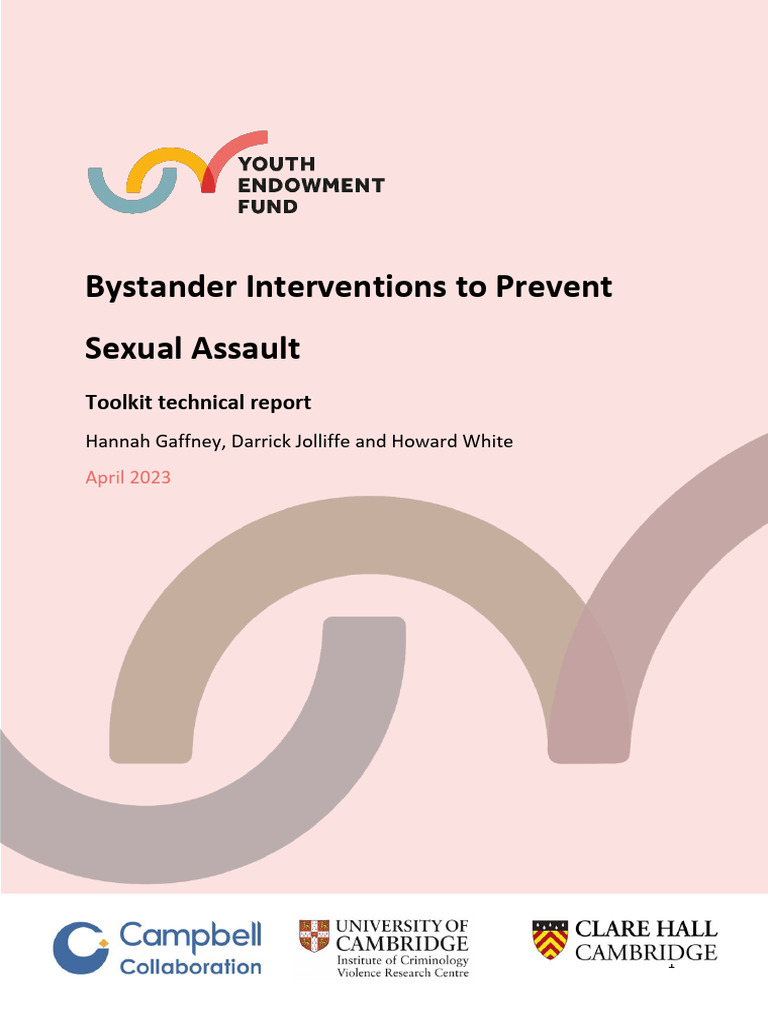 Bystander Interventions To Prevent Sexual Assault Technical Report Apr ...