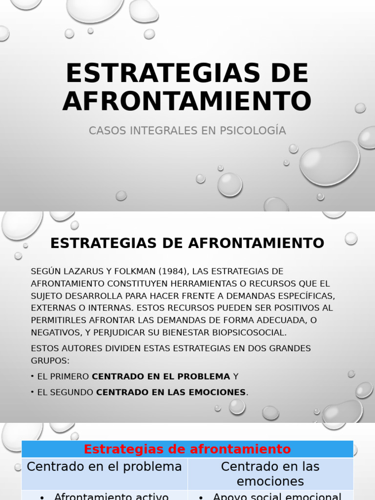 Estrategias de Afrontamiento | PDF | Las emociones | Autorregulación ...