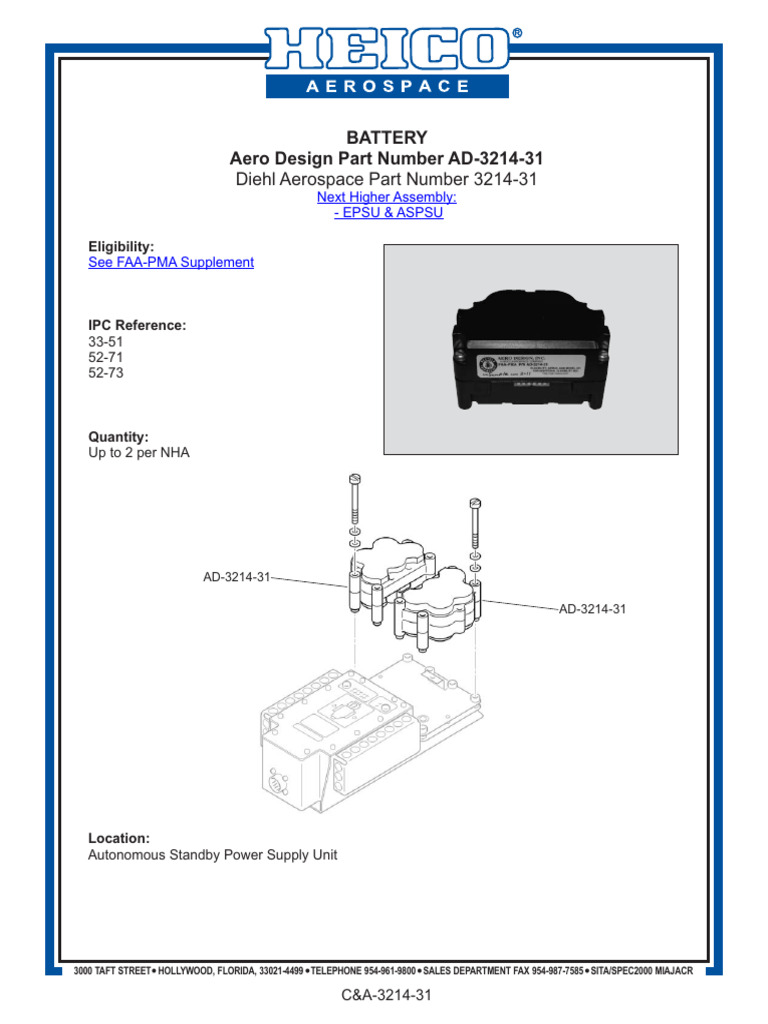 AD-3214-31 Battery Specifications | PDF