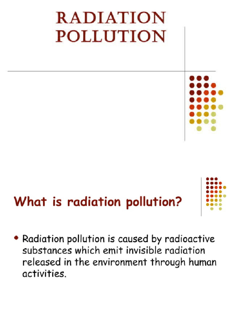 Radiation Pollution Nuclear Hazards | PDF