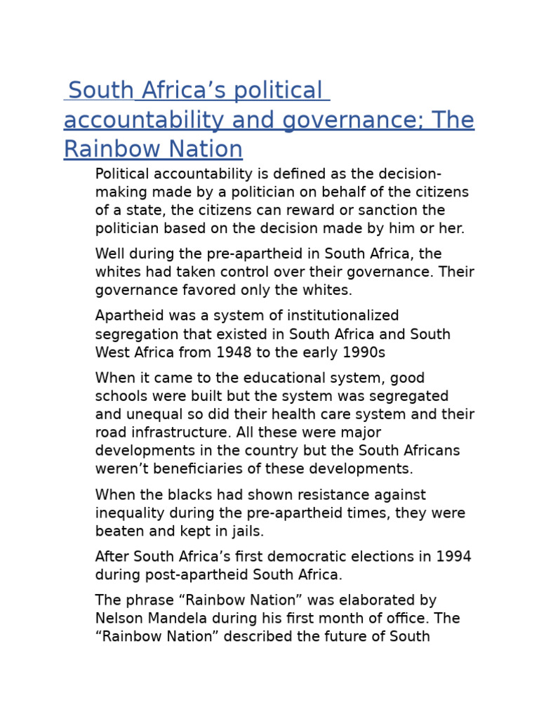 The Rainbow Nation | PDF