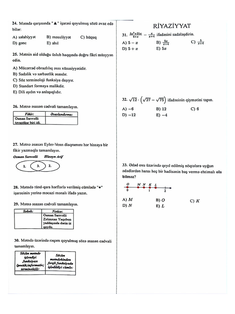 10-Cu Sinif Otk Buraxılış 16.02.2025 | PDF