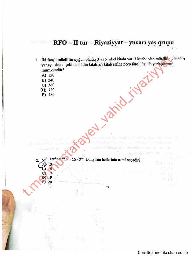 RFO II Tur 10-11 Sinif 23 Fevral 2025 | PDF