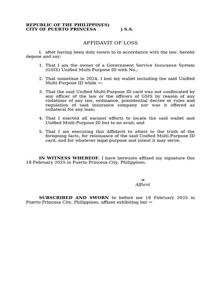 Aff of Loss (UMID) | PDF