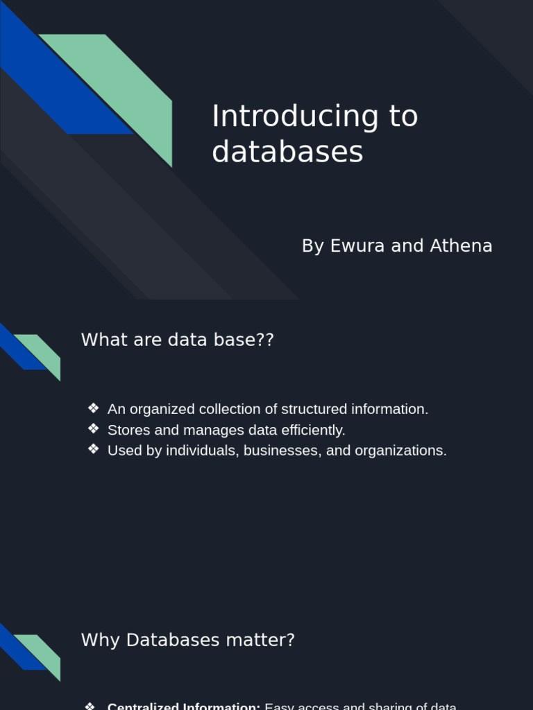 Introducing To Databases | PDF