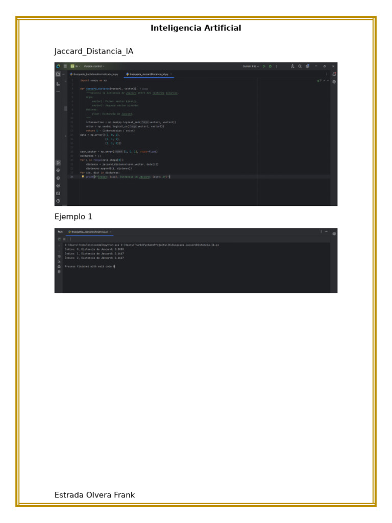 Jaccard Distancia IA | PDF