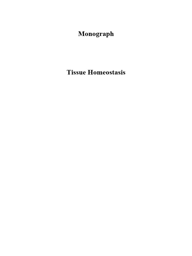 Monograph-19 Tissue Homeostasis | PDF | Epithelium | Connective Tissue