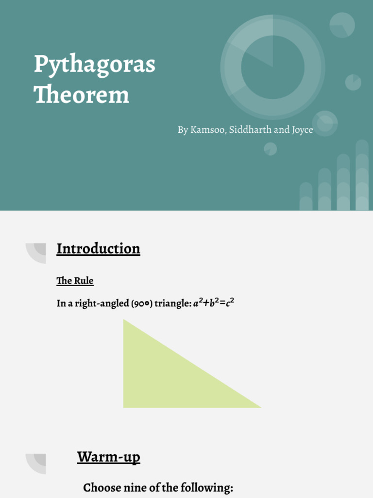 Pythagorean Theorem Guide | PDF