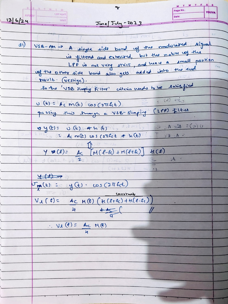 Communication Theory Endsem Jul 2023 | PDF