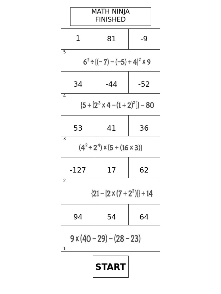 Math Ninja | PDF