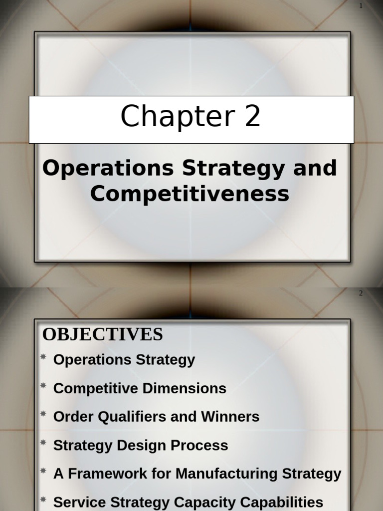 Chap2 - Operations Strategy & Competitiveness (1) | PDF | Economics ...