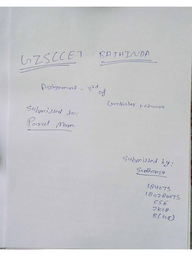 CN Assignment 3rd 184075 | PDF