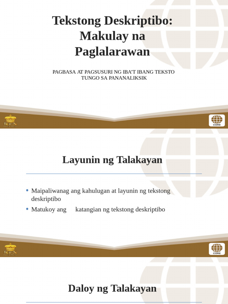 Tekstong Deskriptibo | PDF