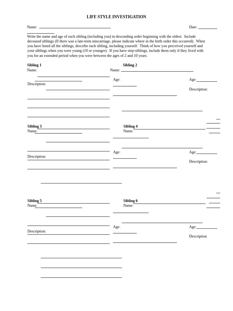 Adler Life Style Investigation | PDF | Socioeconomic Status | Homosexuality