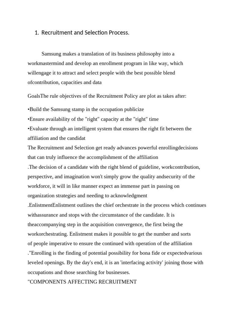 Recruitment and Selection Process | PDF | Recruitment | Business