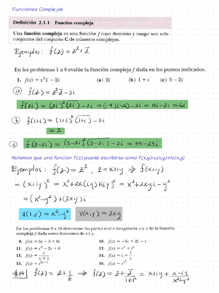 12 Junio 2023 MM502 Funciones Complejas | PDF