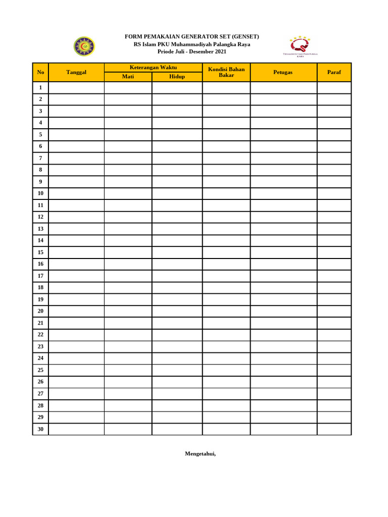 Form Mati Listrik | PDF