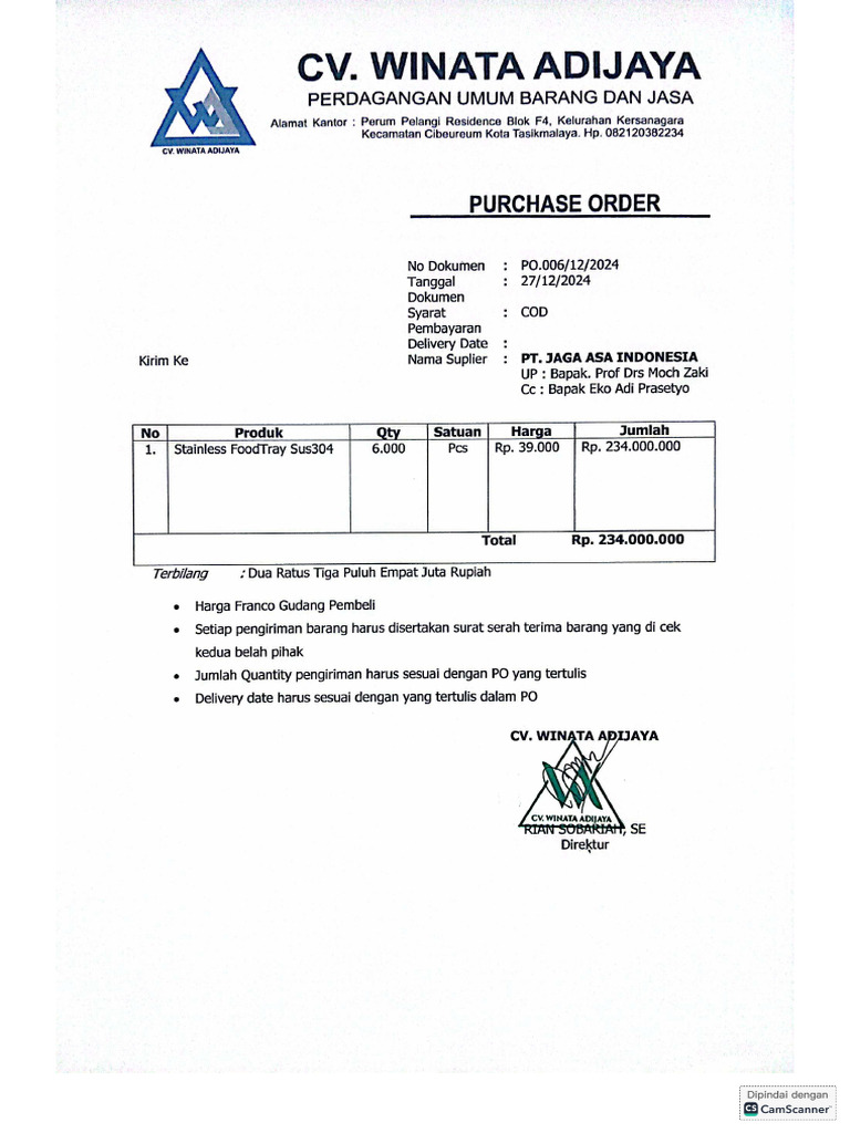 Cv. winata adijaya | PDF