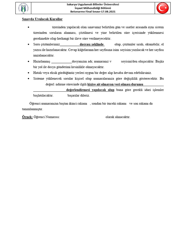 Betonarme Final 2021 Yaz | PDF