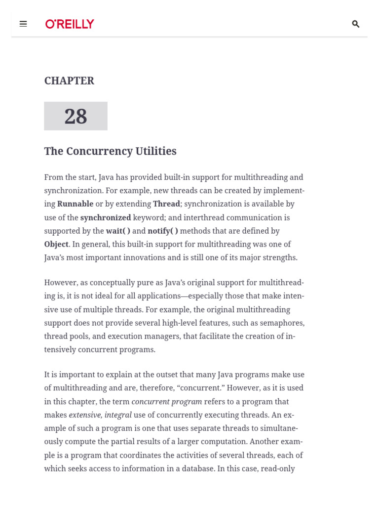 Chapter 28 The Concurrency Utilities _ Java_ The Complete Reference, Eleventh Edition, 11th ...