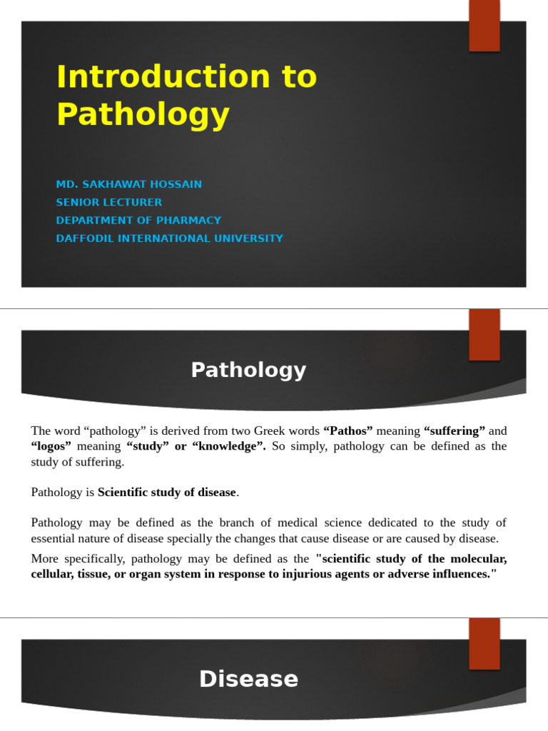Introduction To Pathology | PDF | Pathology | Biopsy