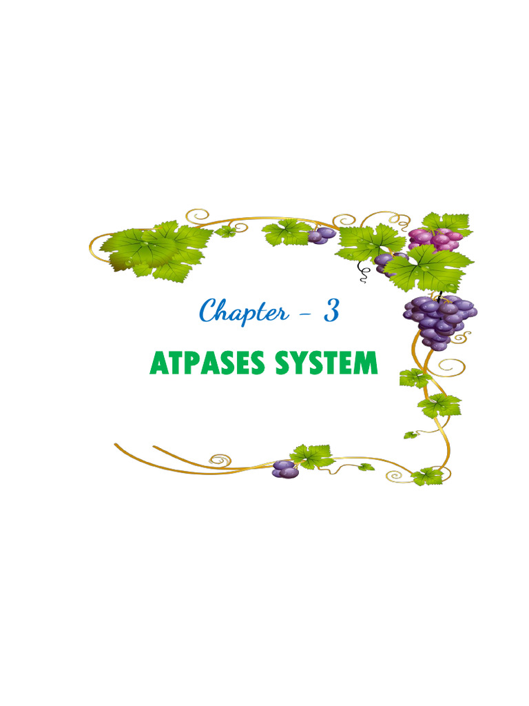 Chapter Iii-Atpase System | PDF | Chemical Synapse | Adenosine Triphosphate