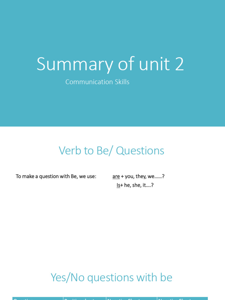 Summary of Unit 2 | PDF