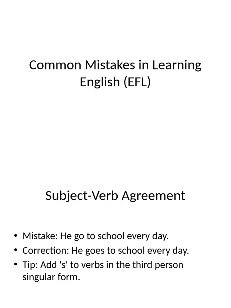 Common English Learning Mistakes | PDF