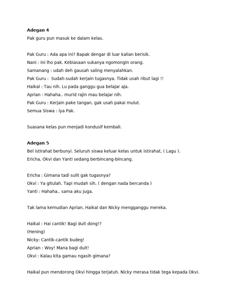 Naskah drama SBK | PDF