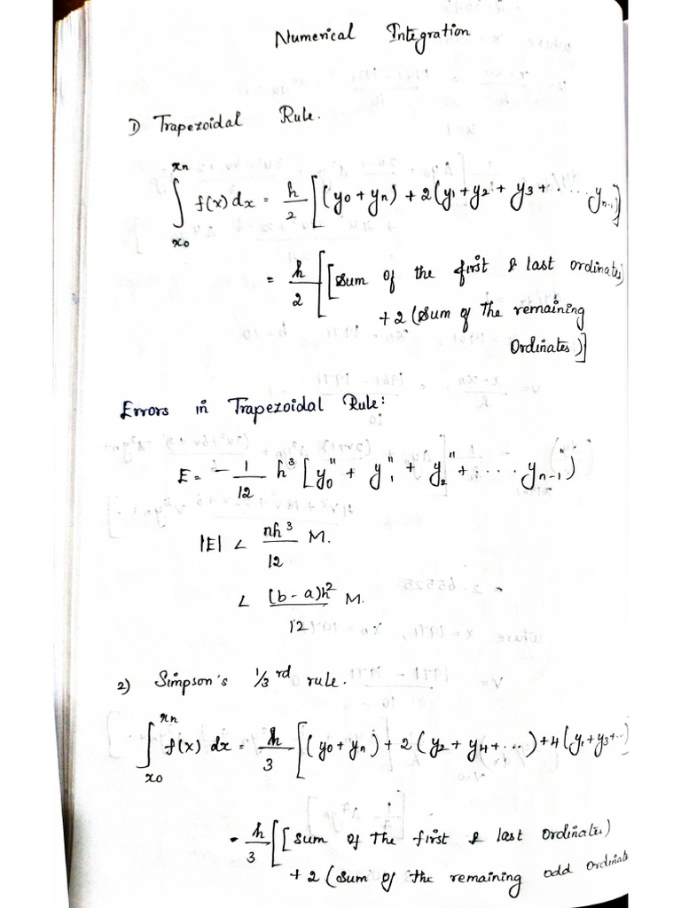 Numerical Integration | PDF