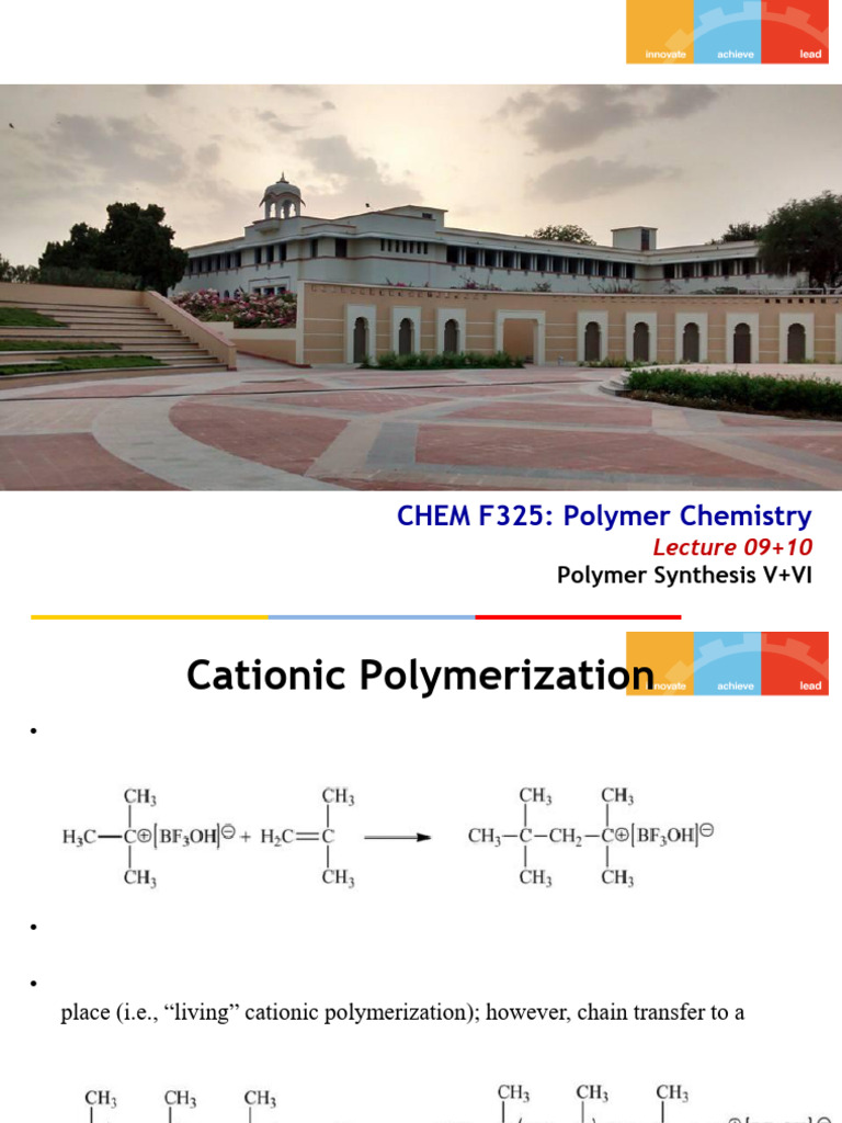 Cationic and Coordination Polymerization Techniques | PDF ...