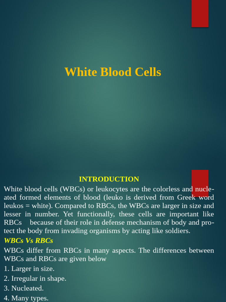 Blood lecture 5 | PDF | White Blood Cell | Granulocyte