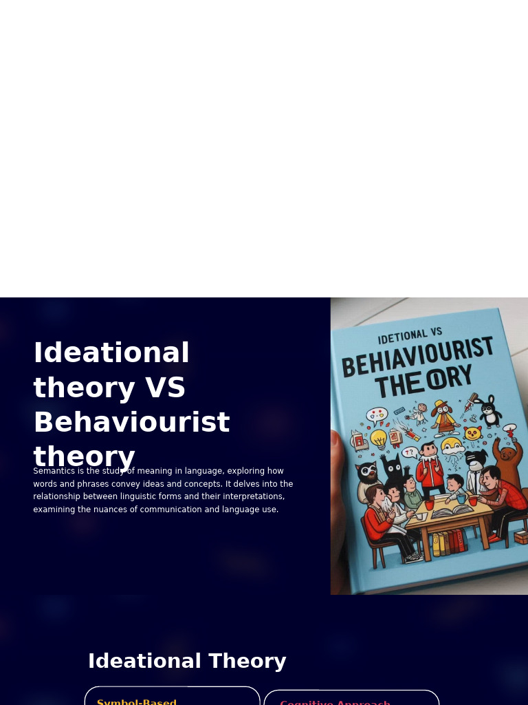 Ideational Theory VS Behaviourist Theory | PDF | Behaviorism | Semantics
